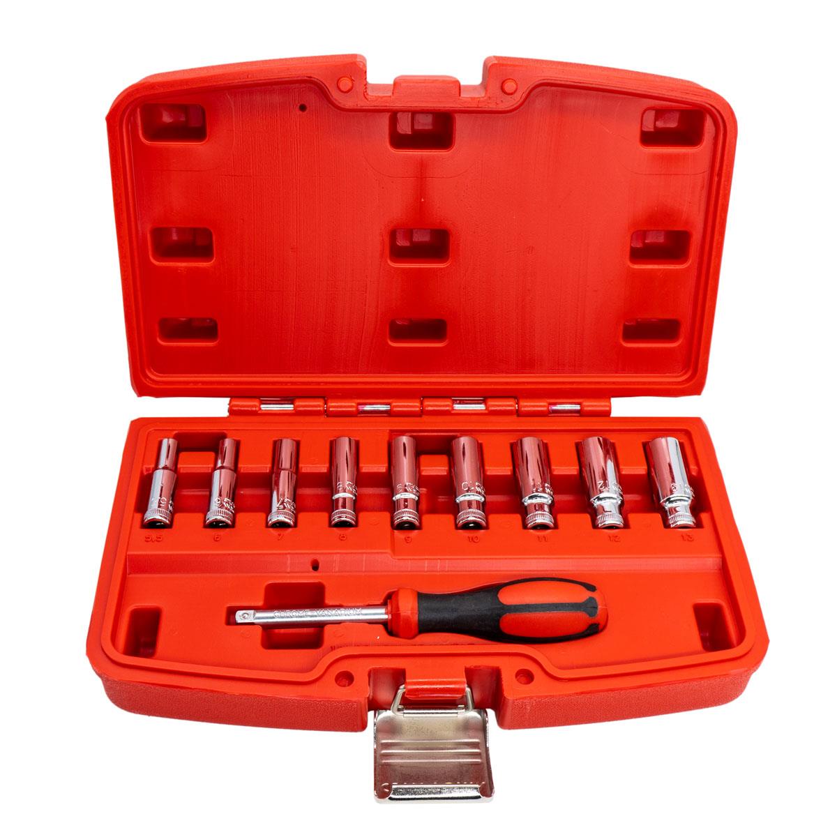 CETA-FORM C04-10PH0 Altı Köşe Derin Lokma Anahtar Takımı 10 Parça 1/4 ...